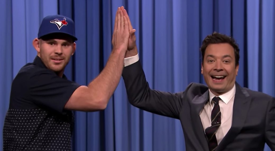 Blue Jays' Biagini gives Jimmy Fallon second chance at high-five ...